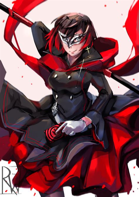 Phantom Thief Ruby Rose Crossover With Megami Tenseipersona Art By Rwes Rrwby
