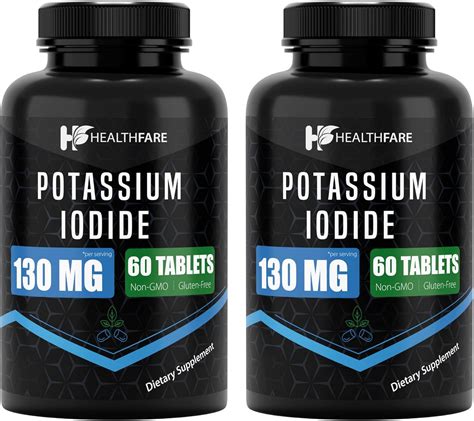 Buy Healthfare Potassium Iodide Tablets 130 Mg 120 Pills Exp 052032