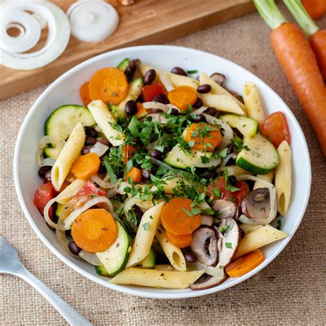 Pasta Recipes Black Bean Penne Pasta With Mixed Vegetables Vons