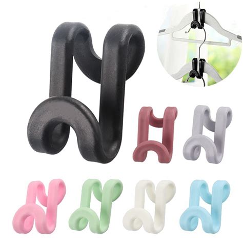 Fairnull 20pcs Hanger Connection Hooks S Shaped Multi Layer Connecting Space Saving Design For