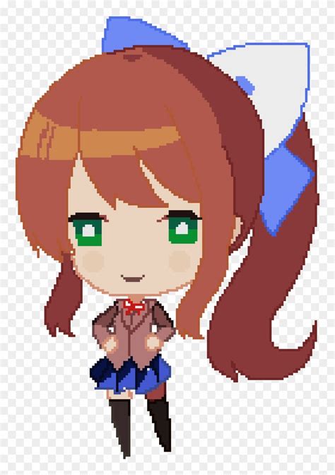 Monika Sprite Doki Doki Literature Club Monika Sticker Hd Png