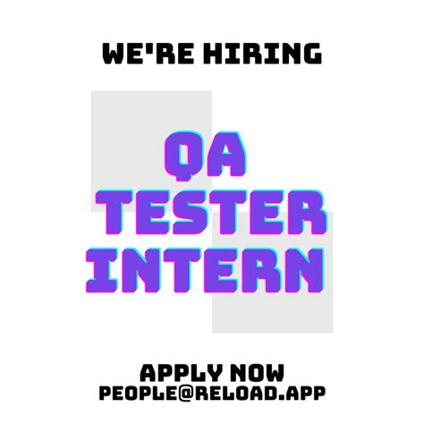 reload on linkedin hiring qatester internship reloader