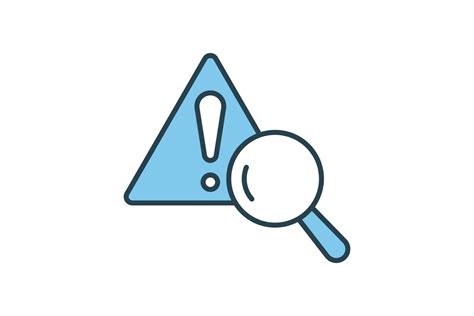 Problem Identification Icon Magnifying Glass With Exclamation Mark