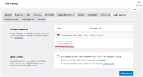 multi currency for woocommerce get started now