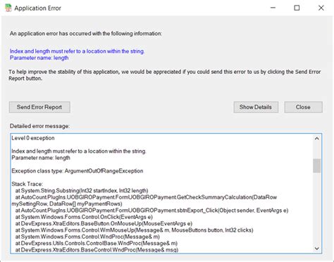 bank giro troubleshooting uob bank giro plugin error index and length
