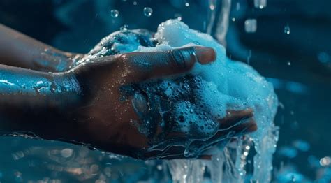 Premium Photo Hygiene Practice Hands Washing With Soap And Water