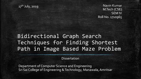 Bidirectional Graph Search Techniques For Finding Shortest Path In