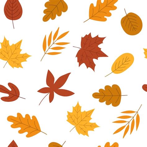 Premium Vector Autumn And Thanksgiving Seamless Pattern With Falling