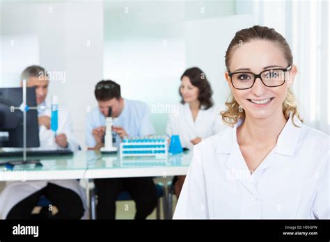 Attractive Female Lab Technician Stock Photo Alamy