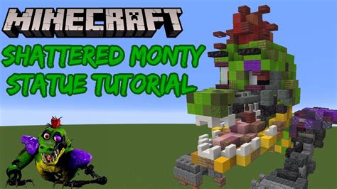 Minecraft Tutorial Shattered Monty Statue Five Nights At Freddys