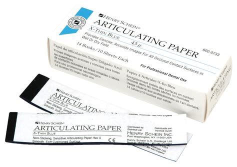 Henry Schein Hs Articulating Paper Extra Thin Blue 40 Microns 14 Books