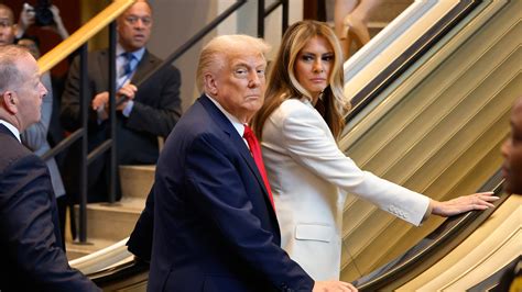 Awkward Moment Trump Is Forced To Climb Broken Escalator He Blasted In