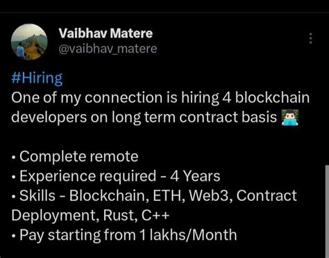 vaibhav matere on linkedin hiring