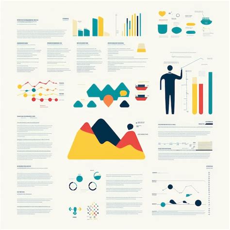Colorful Infographic Elements With Data Visualization Charts Graphs And Icons For Presentations