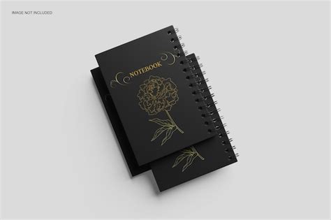 Premium PSD A4 Spiral Notebook Mockup