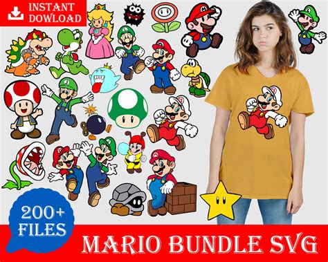 Super Mario Svg Mario Svg Files For Cricut Mario Svg Bundl Inspire