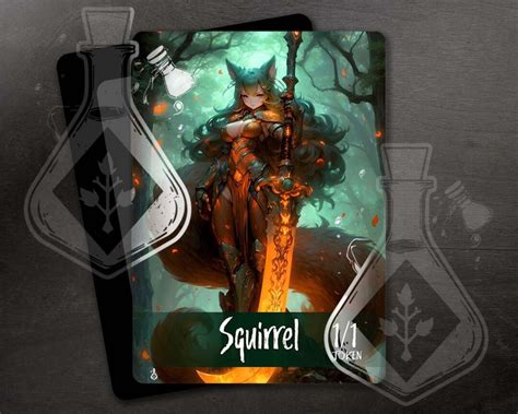 Squirrel Token For Tcg Full Custom Art Legant Squirrel Fighter Fierce Fabulous Fearless