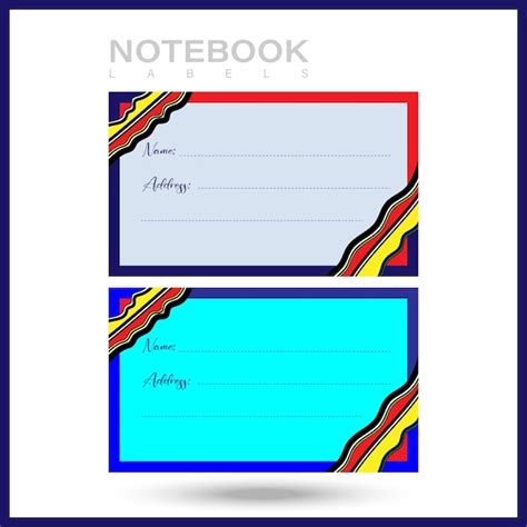 Premium Vector Hand Drawn Notebook Name Label Design Concept