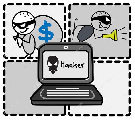Hacker Thief Money Vector — Stock Vector © Redrockerz99 9738372