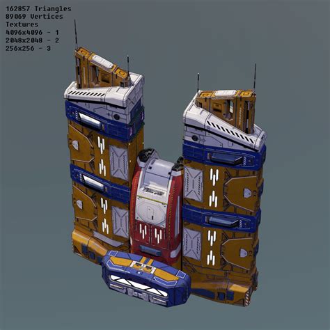 Modular Space Station 3d Model Cgtrader