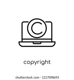 No Computer Icon Linear Vector Illustration Stock Vector Royalty Free Shutterstock