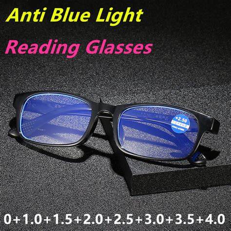 Classic Retro Reading Glasses Square Frame Eyeglasses Blue Light