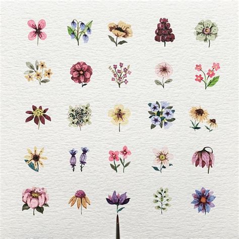 Drawings Of Mini Flowers At Nicholas Michael Blog