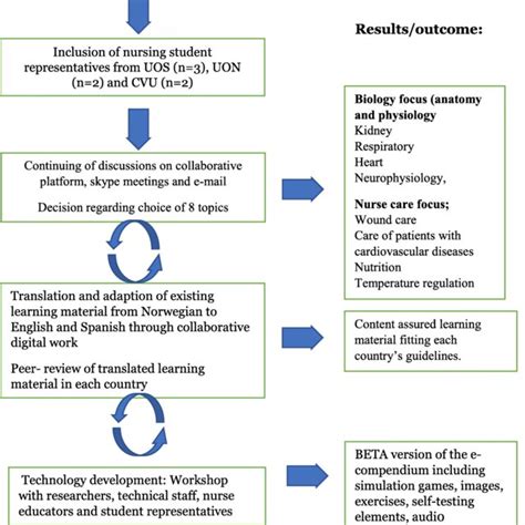 Flow Chart Outlining Key Steps In The Developing And Adaption Of The