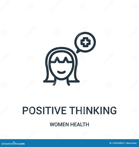Positive Thinking Icon Vector From Women Health Collection Thin Line