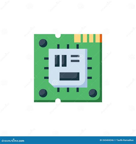 Cpu Vector Icon Computer Component Icon Flat Style Perfect Use For