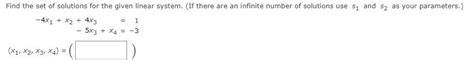 Solved Find The Set Of Solutions For The Given Linear Chegg