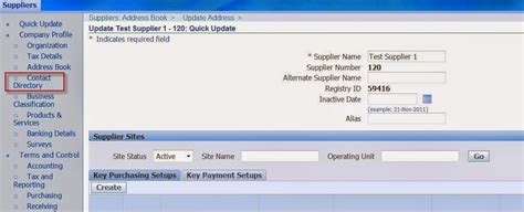 Steps To Create Supplier Supplier Site And Supplier Banks Oracle Ebs
