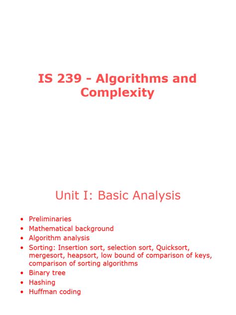 L1 Basic Analysis Pdf Time Complexity Algorithms