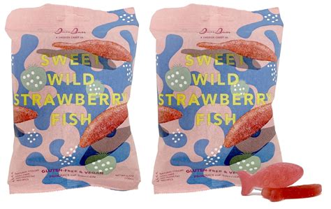 Bon Bon Swedish Candy Sweet Wild Strawberry Fish Vegan
