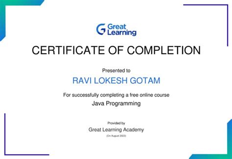 Ravi Lokesh Gotam On Linkedin Javaprogramming Onlinelearning Certificate