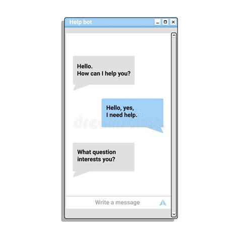 Chat Bot Application In Blue Color Window For Phone Mobile Bot