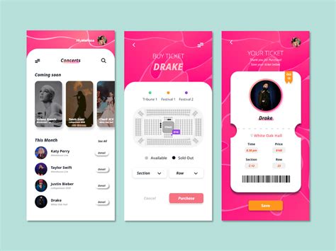 Concert Ticket Booking App Booking App App Design Inspiration Event App