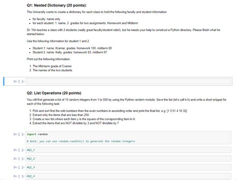 Solved Q Nested Dictionary Points The University Chegg