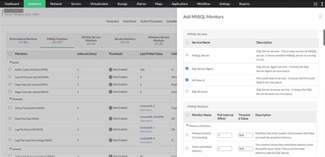 Monitoring Mssql Parameters Opmanager Help