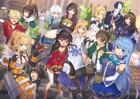 Mishima Kurone Aqua Konosuba Chomusuke Chris Konosuba Darkness