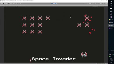 Unity3d Project Space Invader Progress Day 2 Youtube
