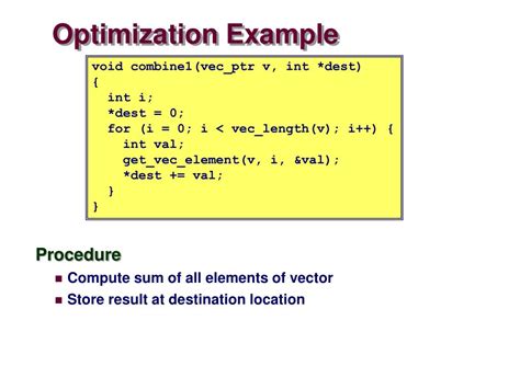 PPT Code Optimization I Machine Independent Optimizations PowerPoint Presentation ID