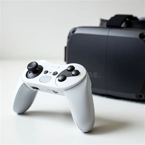 A Sleek White Gaming Controller With Dual Analog Sticks Buttons And A