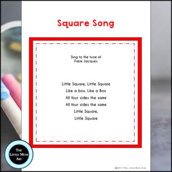 Preschool And Kindergarten Shape Songs And Poster Pack By The Little