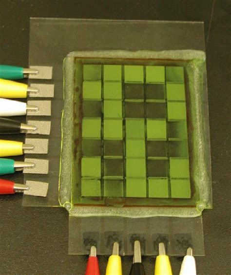 Photograph Of A 5x7 Matrix Display Demonstrating The Passive Matrix