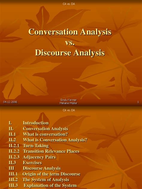 Conversational Discourse Semiotics Linguistics