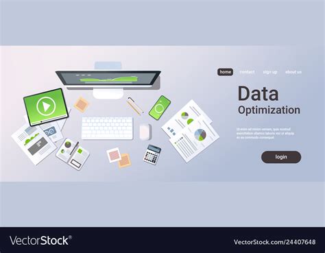 Business Analytics Data Optimization Concept Top Vector Image