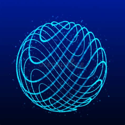 Futuristic Sphere Of Particles And Lines Network Connection Big Data