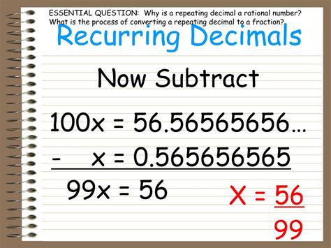Ppt Converting A Repeating Decimal To A Fraction Powerpoint Ppt Converting A Repeating Decimal To A Fraction Powerpoint
