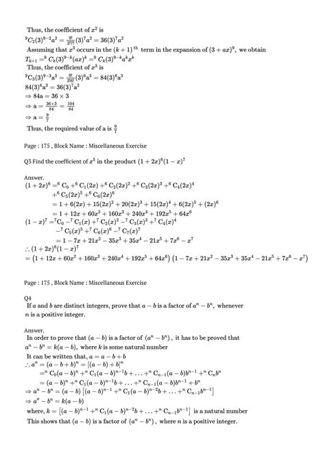 NCERT Solutions For Class 11 Maths Chapter 8 Binomial Theorem
